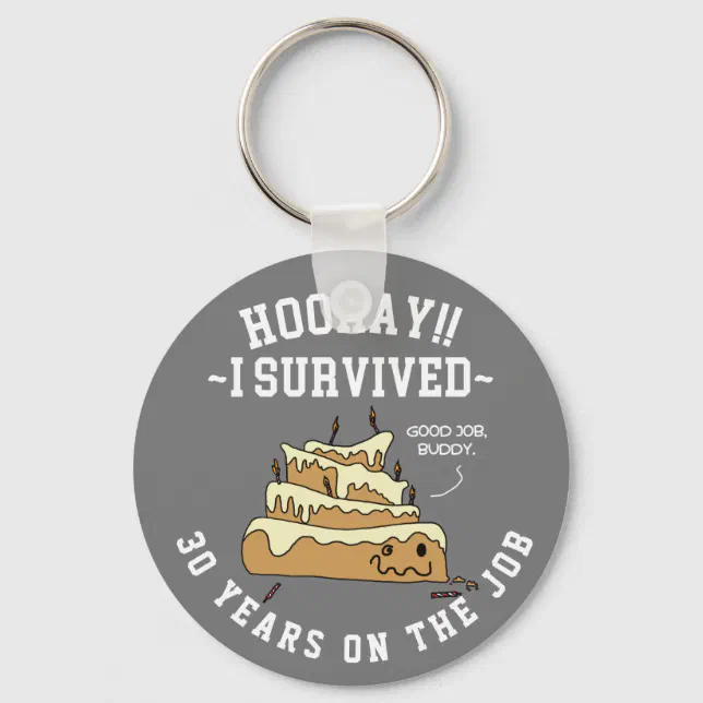 Employee Appreciation Work Anniversary Custom Keychain | Zazzle
