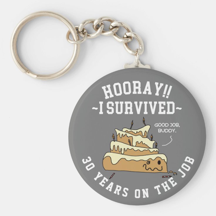 Employee Appreciation Work Anniversary Custom Keychain | Zazzle