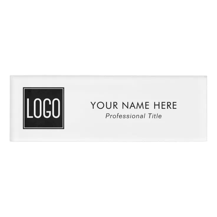 Employee Business Logo Name Tag | Zazzle