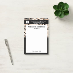 Employee Business Name Logo Modern Custom Post-it Notes | Zazzle
