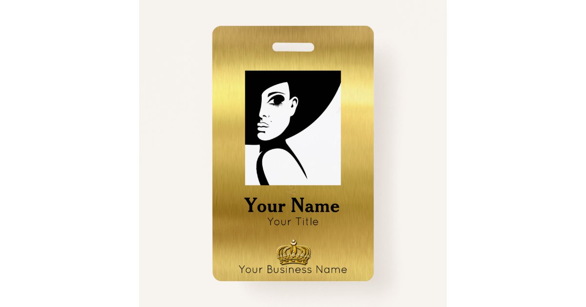 Employee Gold ID Badge | Zazzle