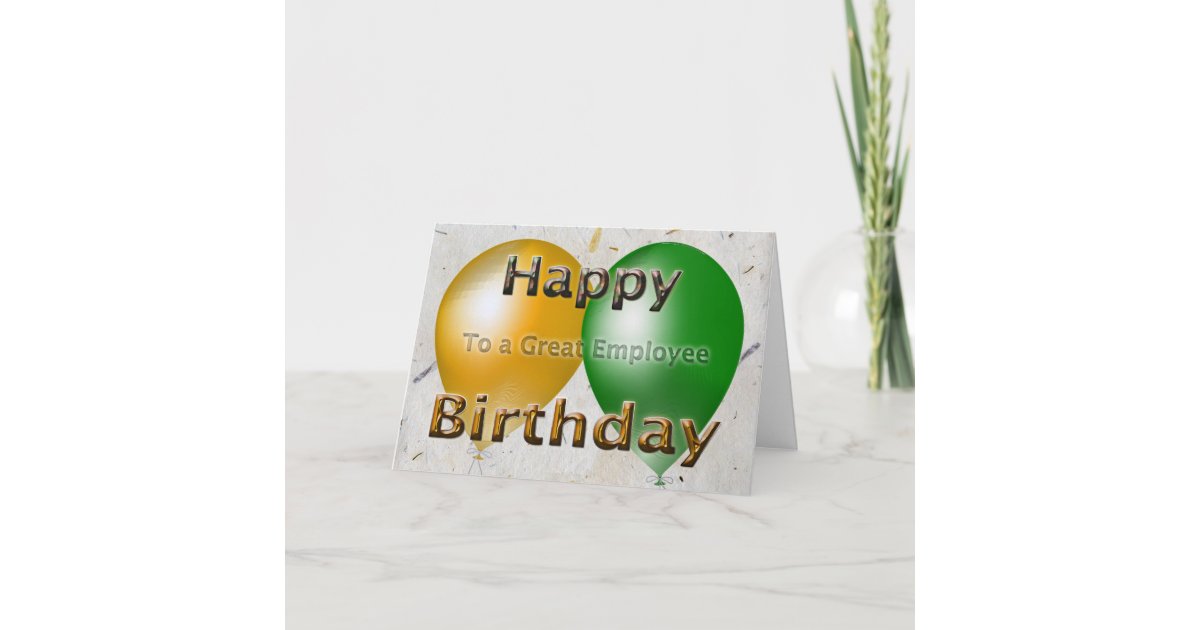 Employee Happy Birthday Card | Zazzle.com