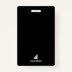 Employee ID Card Modern Black Staff Badge | Zazzle