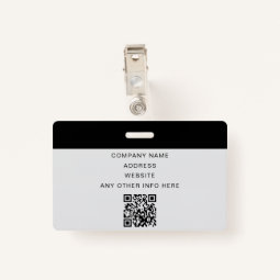 Employee ID Custom QR Code With Your Logo Company Badge | Zazzle