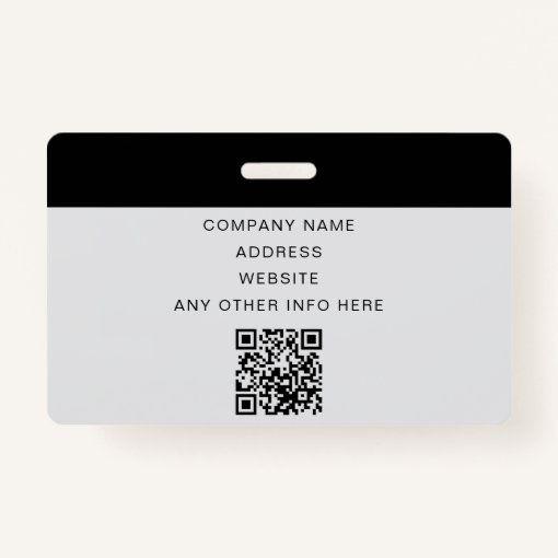 Employee ID Custom QR Code With Your Logo Company Badge | Zazzle