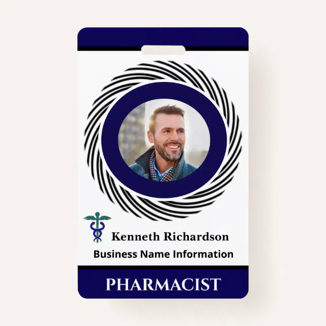Employee ID Identification Card Photo Custom Badge | Zazzle