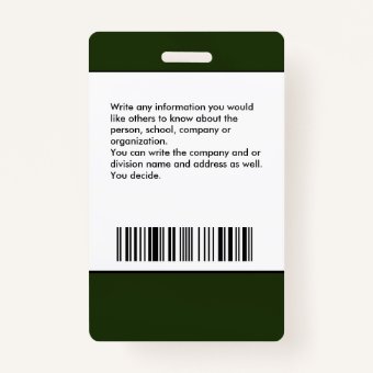 Employee Logo Id Identification Name Tag Badge | Zazzle