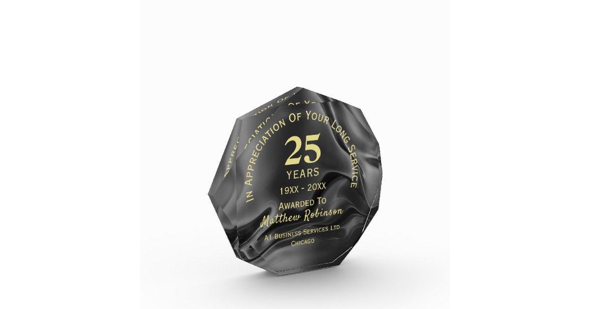 employee Long Service Personalized Acrylic Award | Zazzle