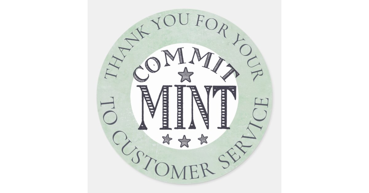 Employee mint candy commitment reward stickers | Zazzle