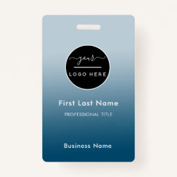 Employee Name Badge Custom Business Logo Staff Tag | Zazzle