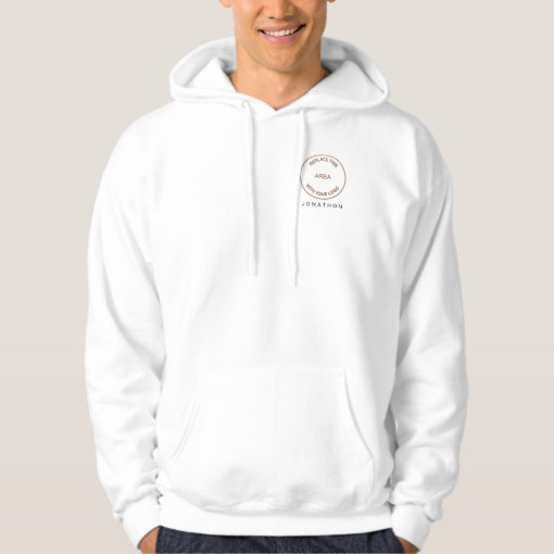 Employee Name Business Logo Front Back Hoodie | Zazzle