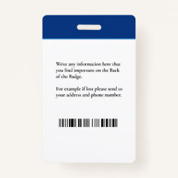 Employee Name Photo Bar Code ID Card Badge | Zazzle