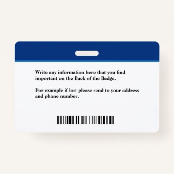 Employee Name Photo Bar Code ID Card Badge | Zazzle