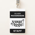 Employee Name Tag Custom Business Logo Staff Badge | Zazzle