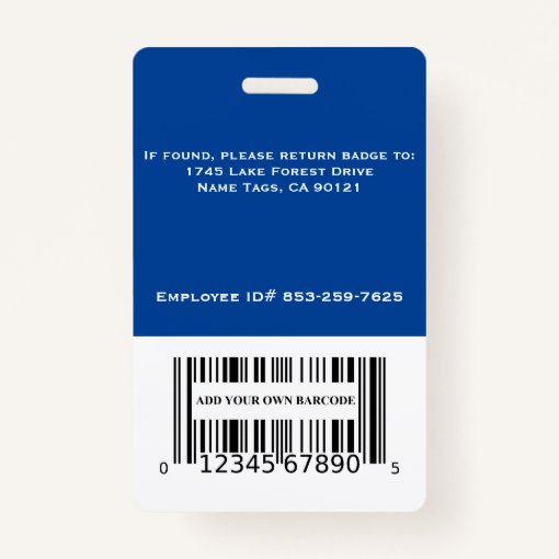 Employee Name Tags ID Badges Tag Badge | Zazzle