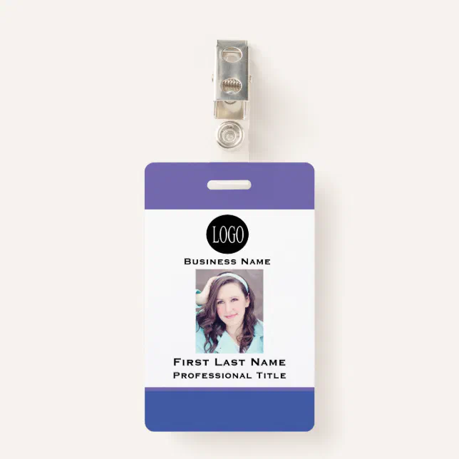 Employee Name Tags ID Badges Tag Badge Blue | Zazzle