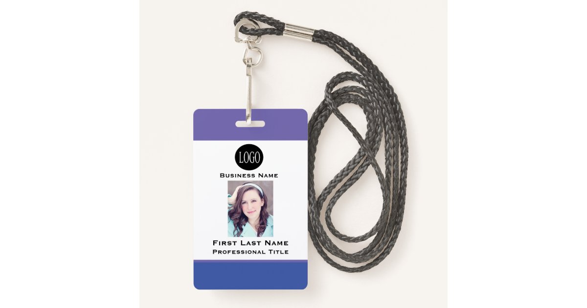 Employee Name Tags ID Badges Tag Badge Blue | Zazzle