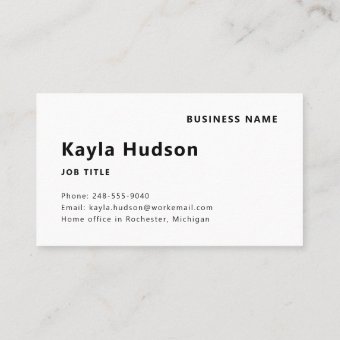 Employee Name with Company Logo QR Code Business Card | Zazzle