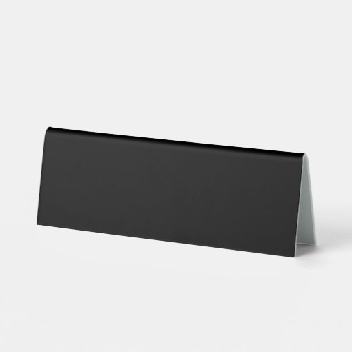 Employee Nameplate Black Table Sign Business Logo | Zazzle