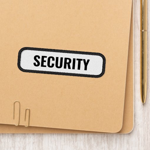 Employee Occupation Staff Name Black and White Patch | Zazzle