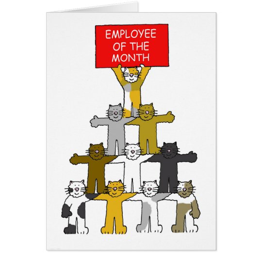 Employee of the Month, Cartoon Cats. | Zazzle.com