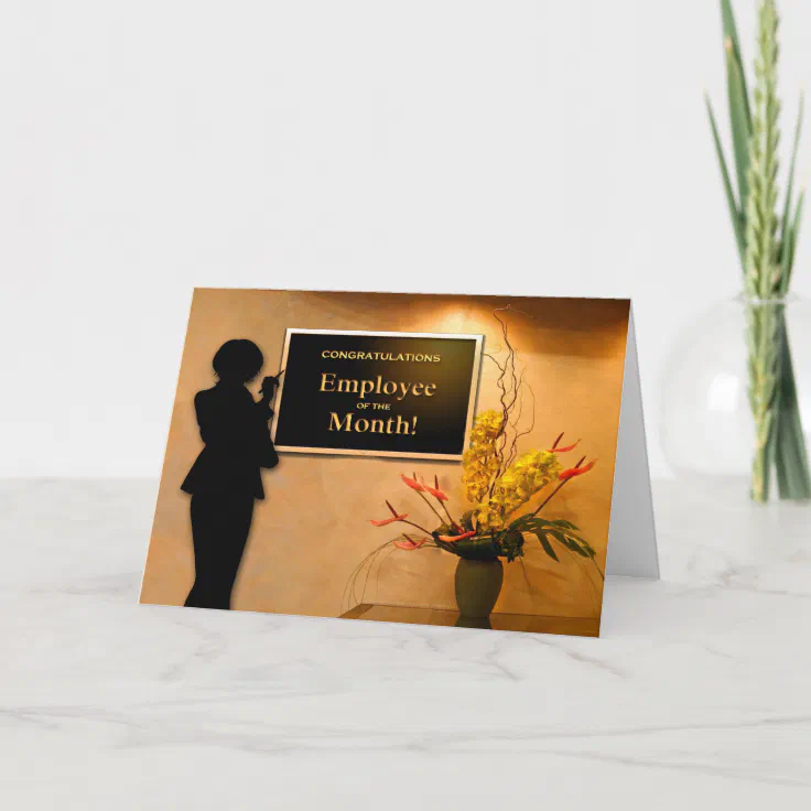Employee of the Month Congratulations Card | Zazzle