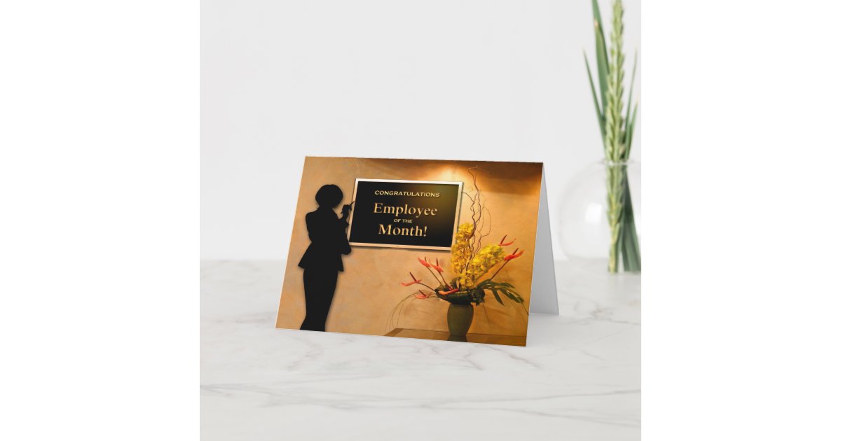 Employee of the Month Congratulations Card | Zazzle