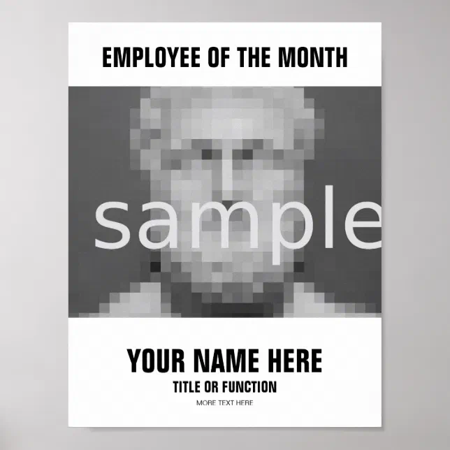 Employee of the month employee appreciation poster | Zazzle
