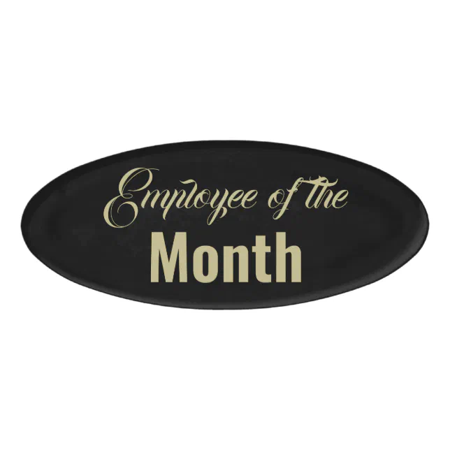 Employee of the month name tag | Zazzle