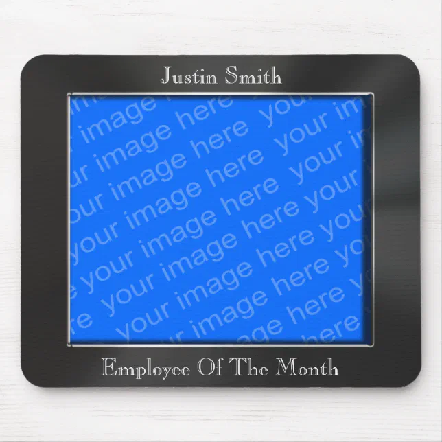 Employee Of The Month Photo Frame Mousepad | Zazzle