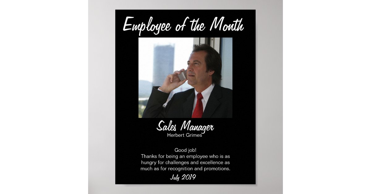 Employee of the month poster | Zazzle