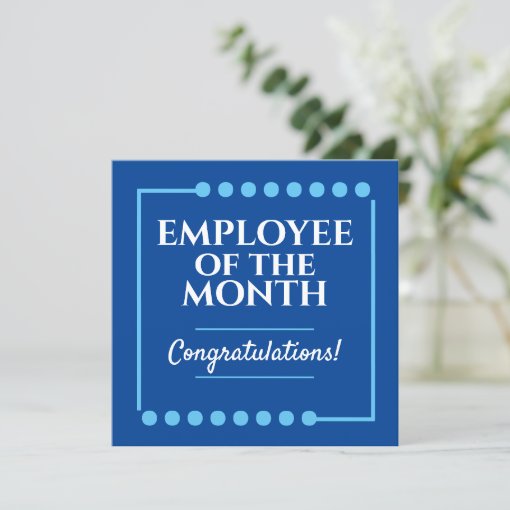Employee of the month recognition award card | Zazzle