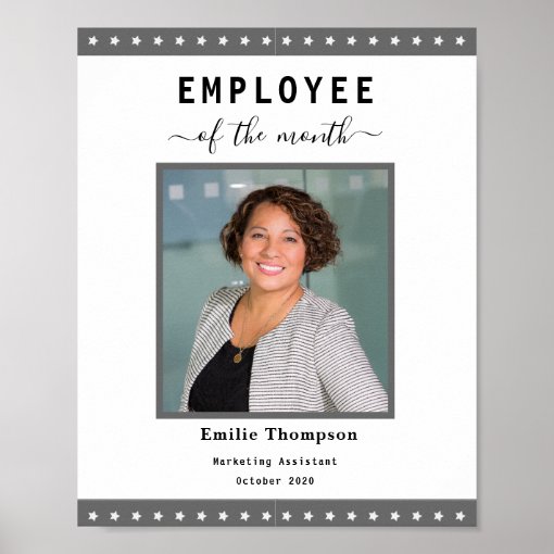 Employee of the Month recognition office worker Poster | Zazzle