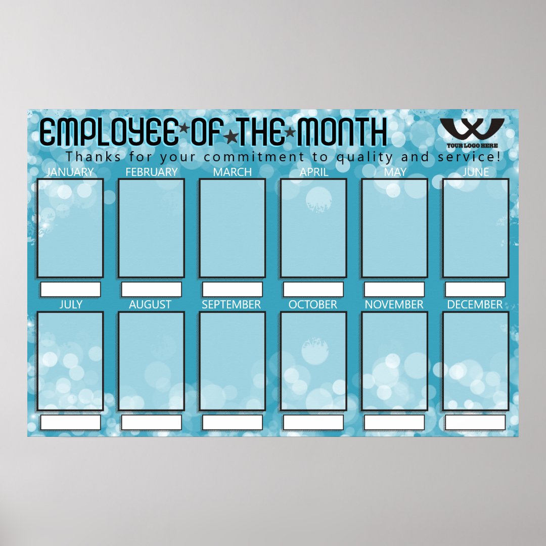 employee of the month recognition photo display poster | Zazzle