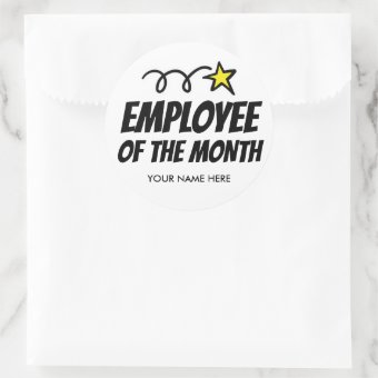 Employee of the month stickers | Zazzle