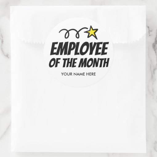 Employee of the month stickers | Zazzle