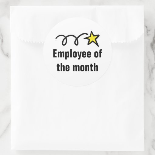 Employee of the month worker appreciation stickers | Zazzle
