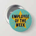Employee of the week Star Worker Boss badge Button | Zazzle