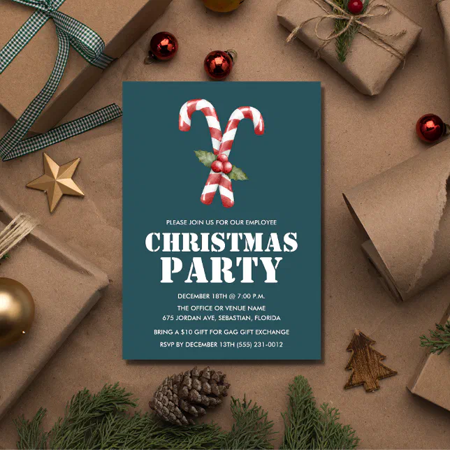 Employee Office Christmas Party Invitation | Zazzle