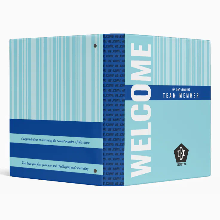 Employee orientation onboarding training welcome 3 ring binder | Zazzle