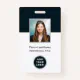 Employee Photo Barcode and Logo Custom Name Badge | Zazzle