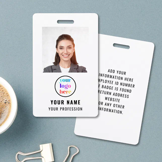 Employee Photo Company ID Security Badge | Zazzle