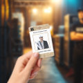Employee Photo Id Card Logo Bar Code Custom Badge | Zazzle