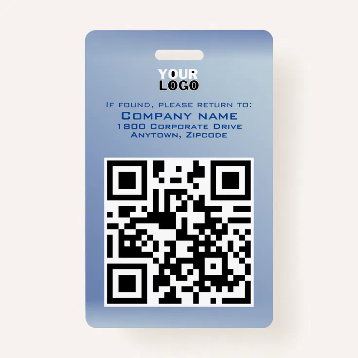 Employee Photo ID Company Security Bar Code Badge | Zazzle