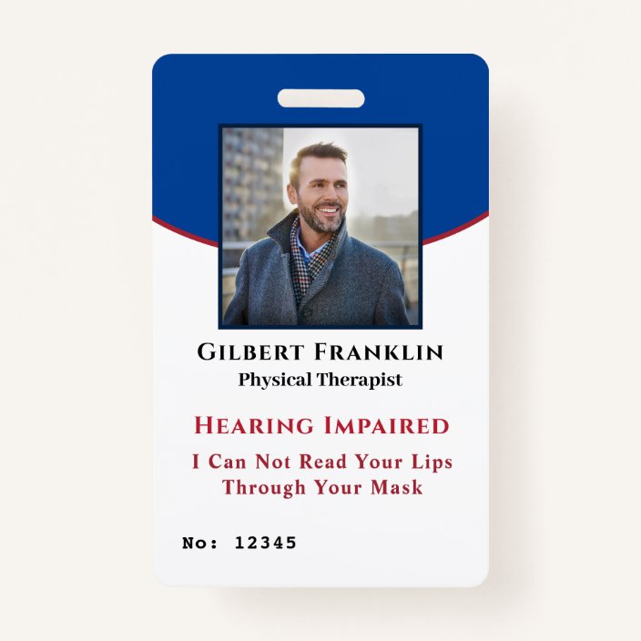 Employee Photo ID Identification Disability Cards Badge | Zazzle.com