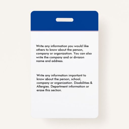 Employee Photo Logo Bar Code Name Custom Badge | Zazzle