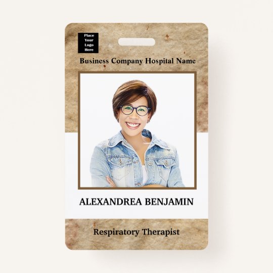 Employee Photo Medical ID Card Logo Personalized Badge | Zazzle.com