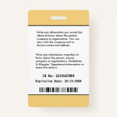 Employee Photo Name Bar Code Logo ID Card Badge | Zazzle