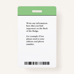 Employee Photo Name Logo ID Card Bar Code Personal Badge | Zazzle