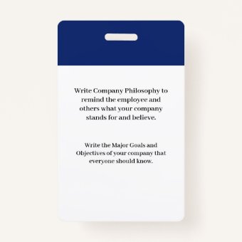 Employee Photo Signature Logo Name Custom ID Badge | Zazzle